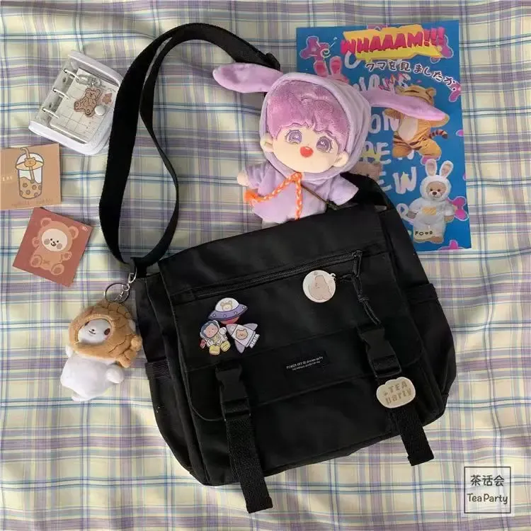 Harajuku Genuine Leather Messenger Bag Retro Street Animal Print Casual ...