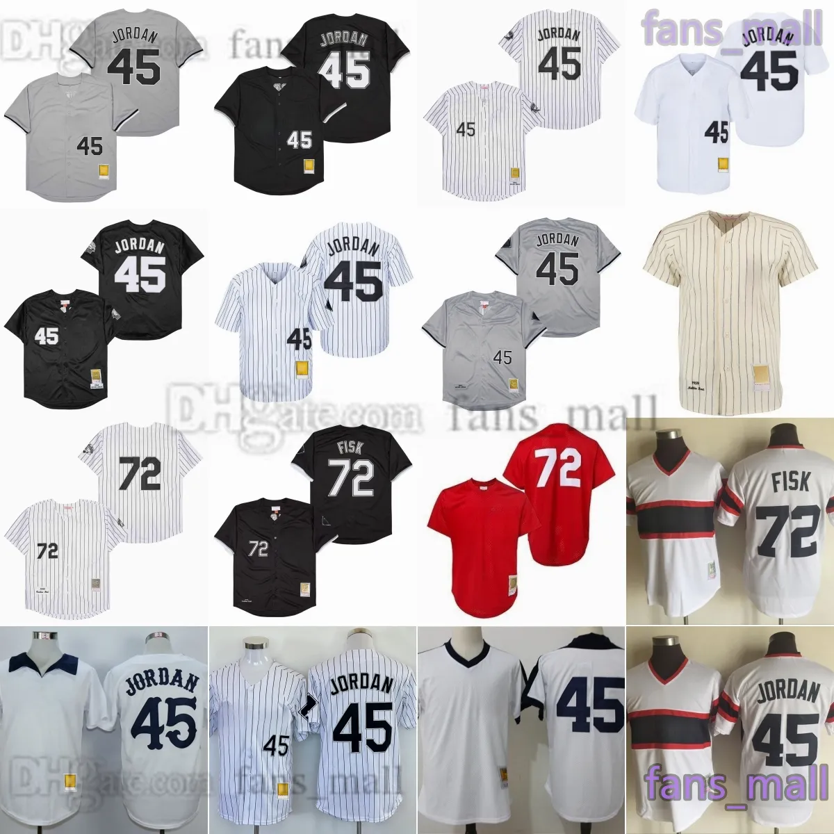 MICHAEL Jodan #45 BIRMINGHAM BARONS Retro minor league baseball shirts ...
