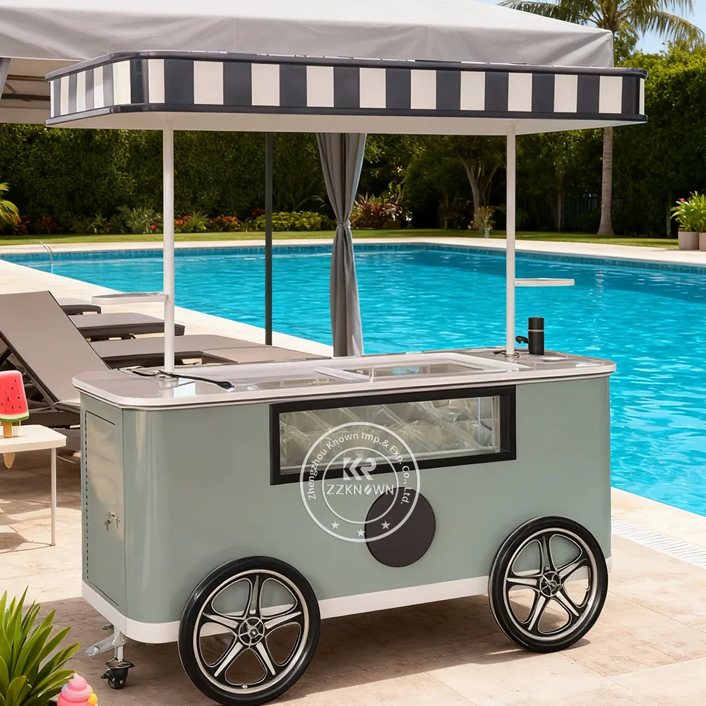 Gelato Display Freezer Cart Outdoor Ice Cream Food... From Foodtruck ...
