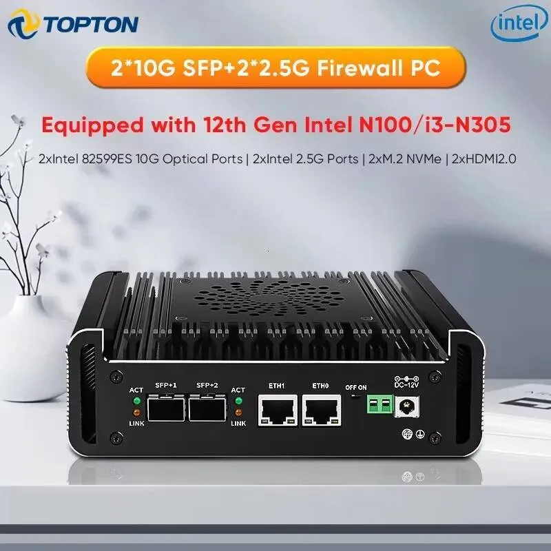 Topton 2x10G SFP Firewall Router Mini PC Intel I3... From Liuzedong3333 ...