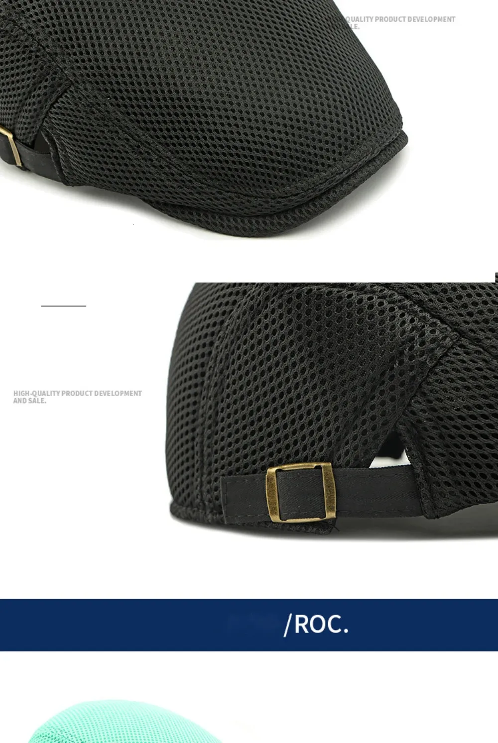 Breathable Silk Beret Cap with Fitted Strap for Men Sun Protection ...