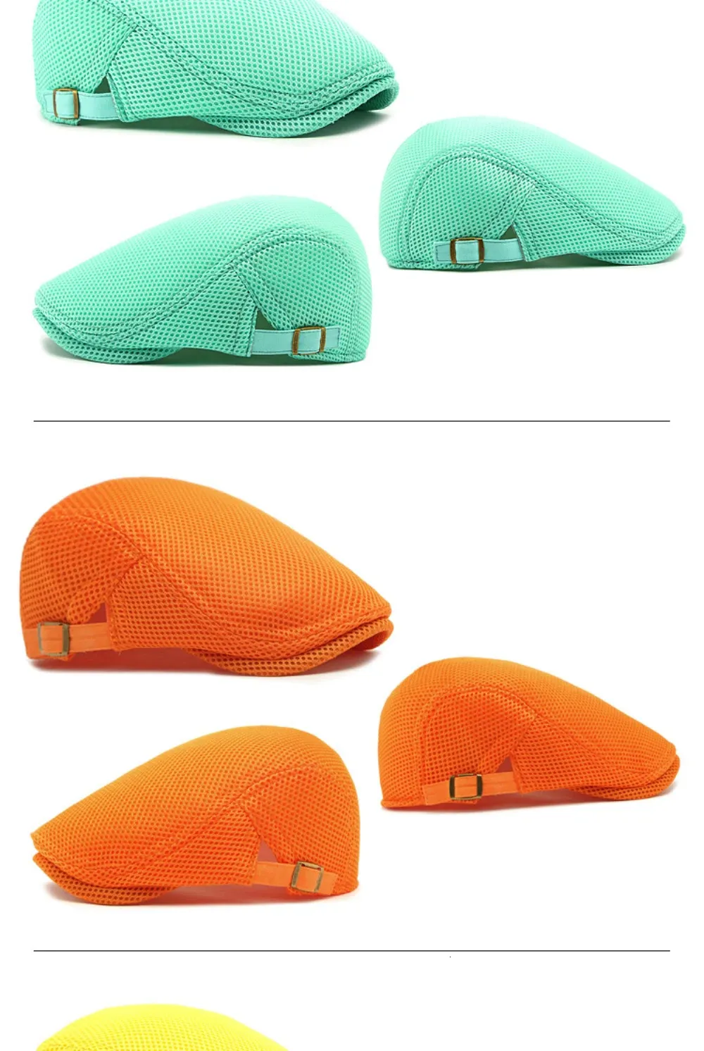 Breathable Silk Beret Cap with Fitted Strap for Men Sun Protection ...