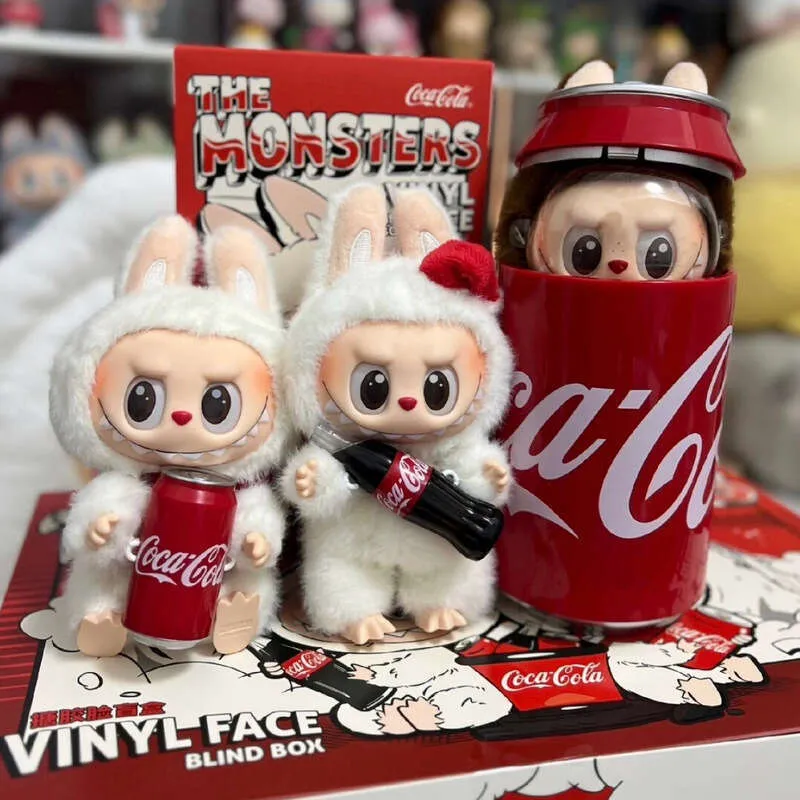 Labubu Series Plush Vinyl Face Blind Box Macaron Pendant Doll 2 m Linen ...