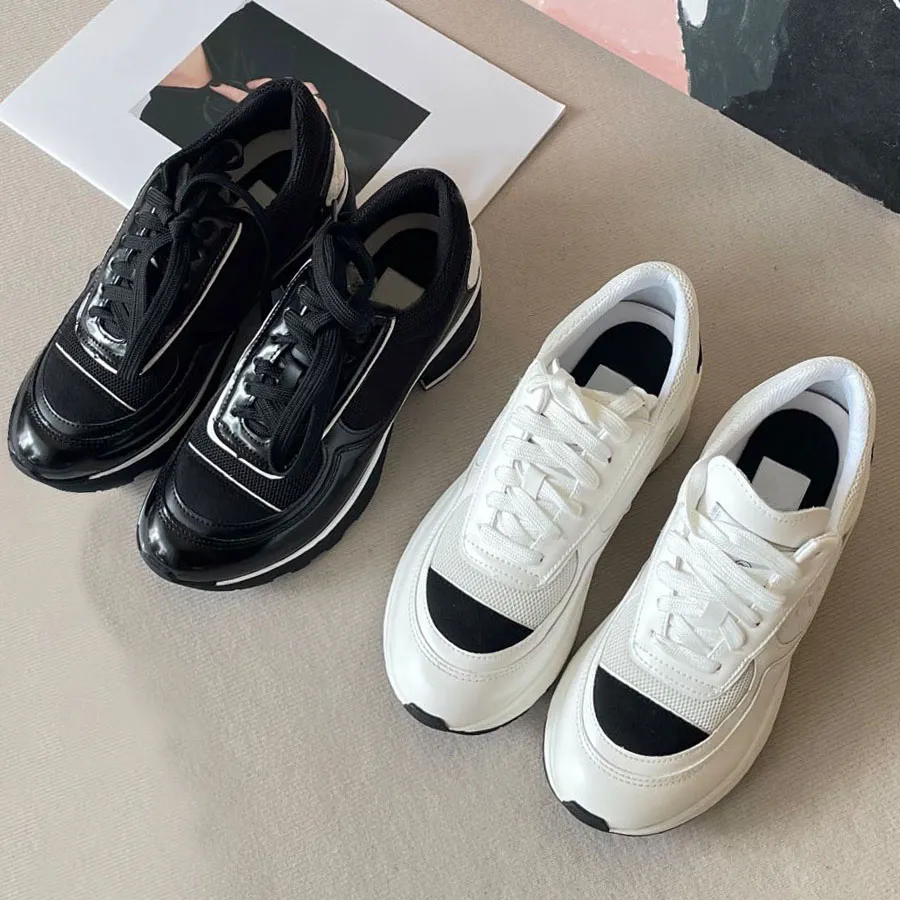 Bulk Designer 2025 Womens Sneakers Calfskin Leather Mesh Casual Shoes ...