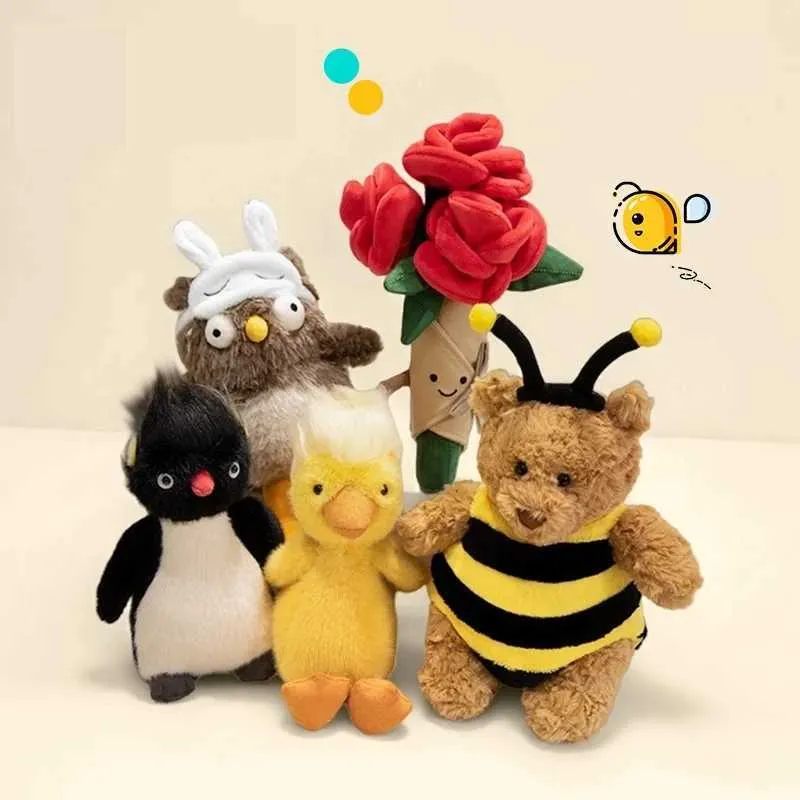 Cute Squishy Plushies Teddy Bear, Bee, Owl, Penguin, Duck Stuffed ...