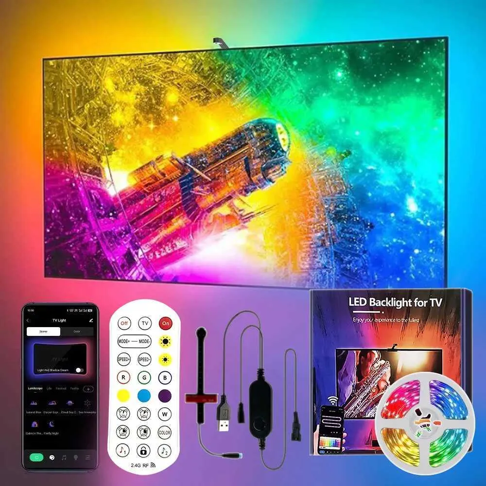 RGBIC LED Strip TV Sync Light USB 5V Smart Ambient Backlight for ...