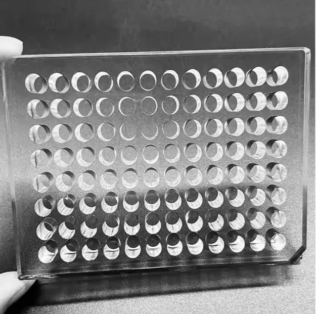 Customized Quartz Glass Substrates With Wells Laser Drilled Quartz ...