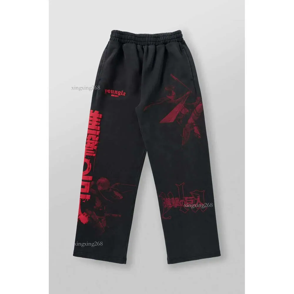 Attack On Titan Anime Print Pants Cotton Wide Leg Runner Trousers From ...
