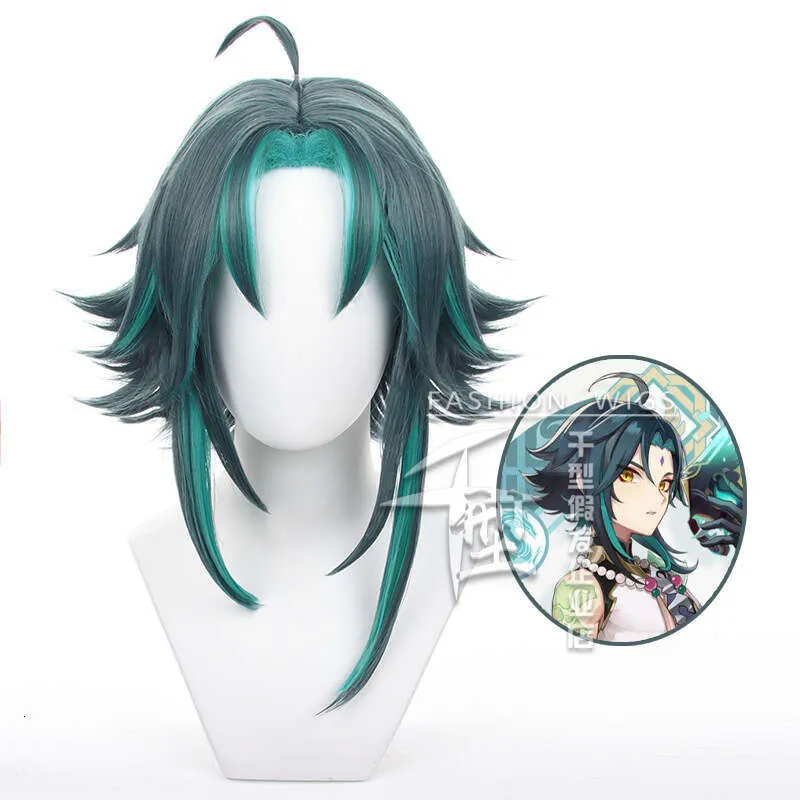 Genshin Impact Mian Cosplay Hatsune Miku Wig Thousand Type Scalp Style ...