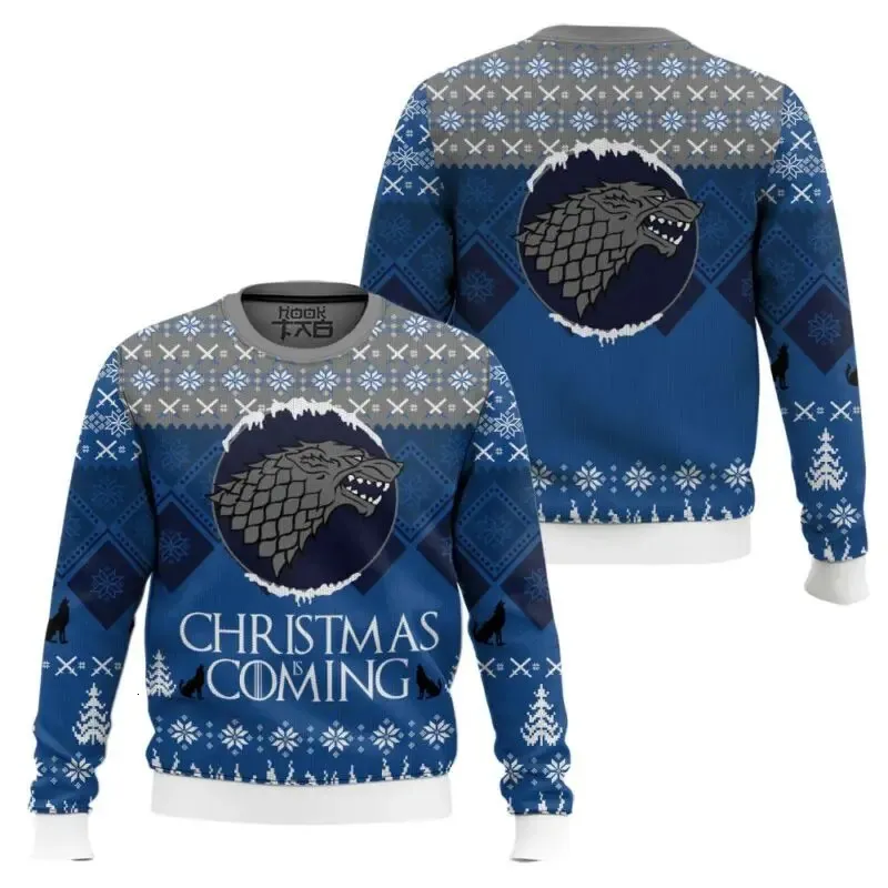 Stark Targaryen Ugly Christmas Sweaters Funny Holiday Pullover For Men ...