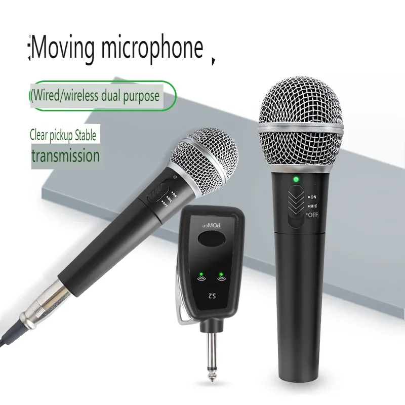 Metal Dual Purpose Wireless Usb Microphone For Outdoor Stage, Live ...