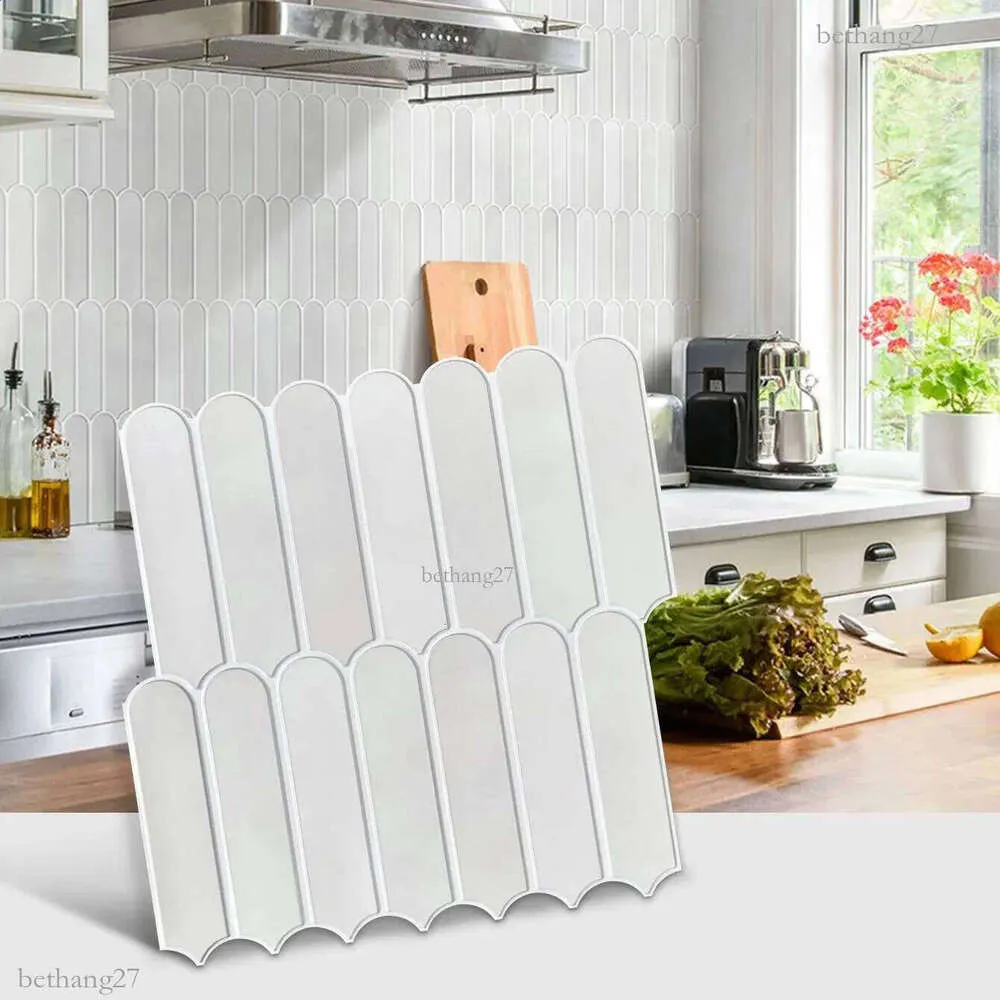 3D Peel and Stick Kitchen Backsplash Tile Stickers Self-Adhesive PVC ...