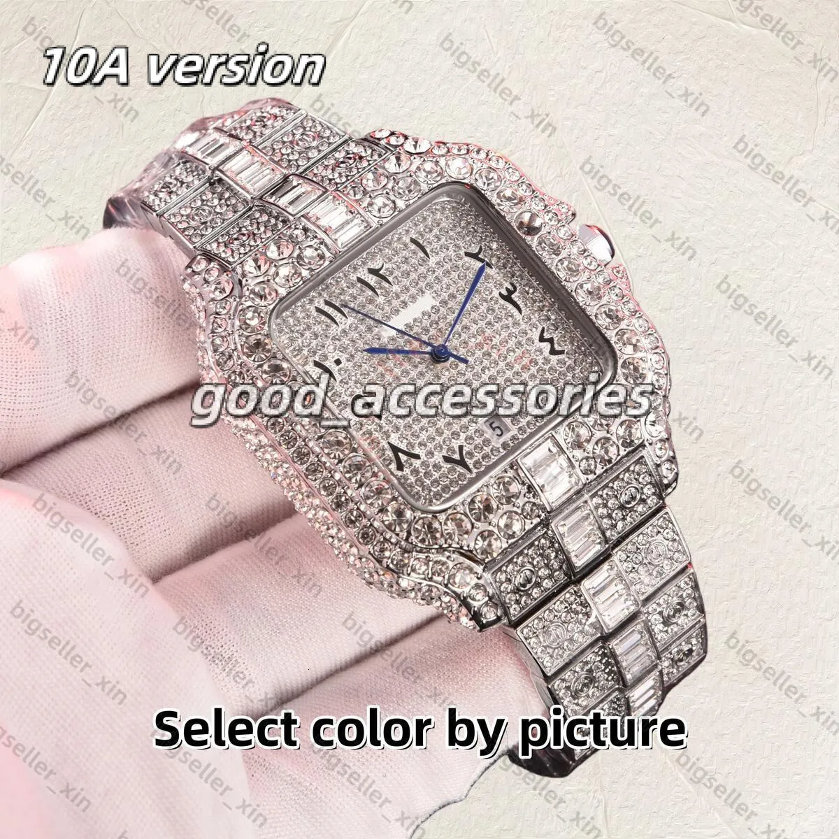 2026 Santoss Designer Diamond Watch 39mm Classic Square Dial, Automatic ...