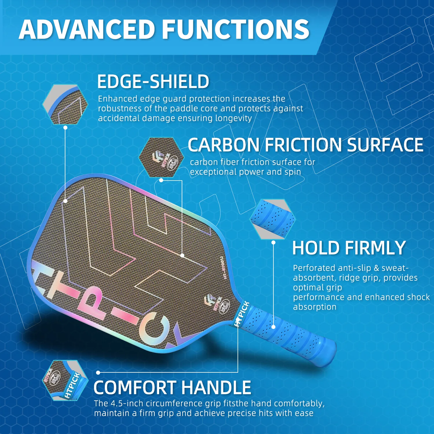 16MMT700 Titanium Wire Weave Gearbox Gx6 Pickleball Paddle Paddle With ...