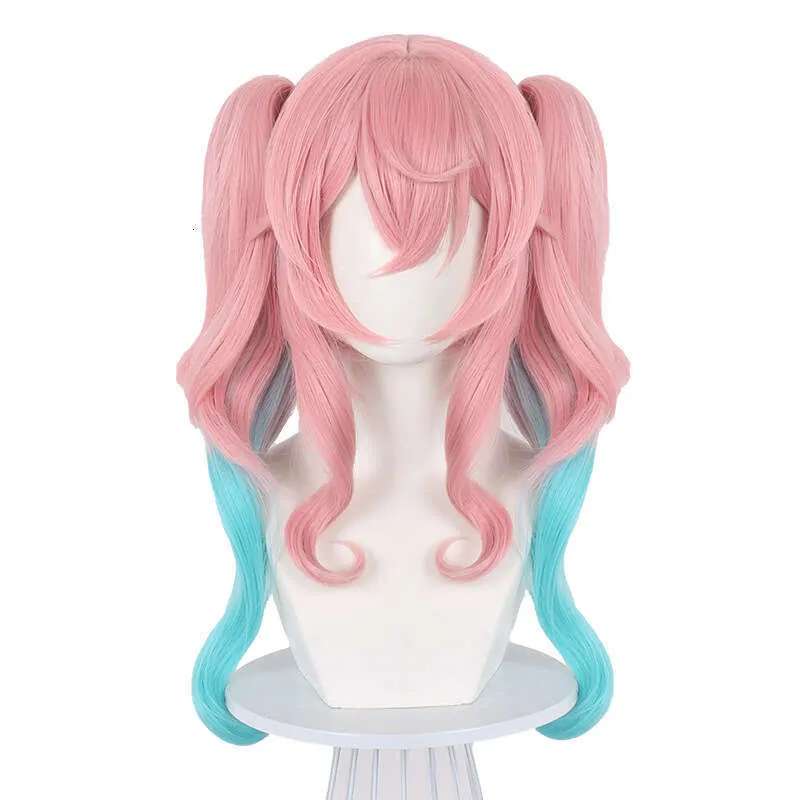 Lingqi Honkai Star Rail Wind Violet Scalp Top Ponytail Hatsune Miku Wig ...
