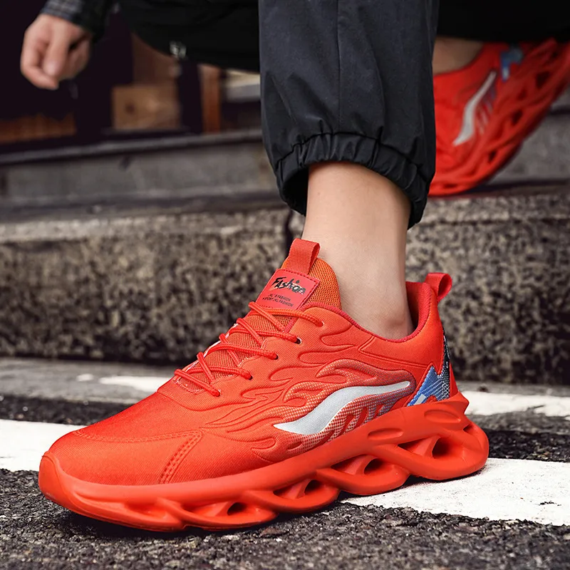 Men's Chinese Style Running Shoes - Lightweight Knitted Sneakers ...