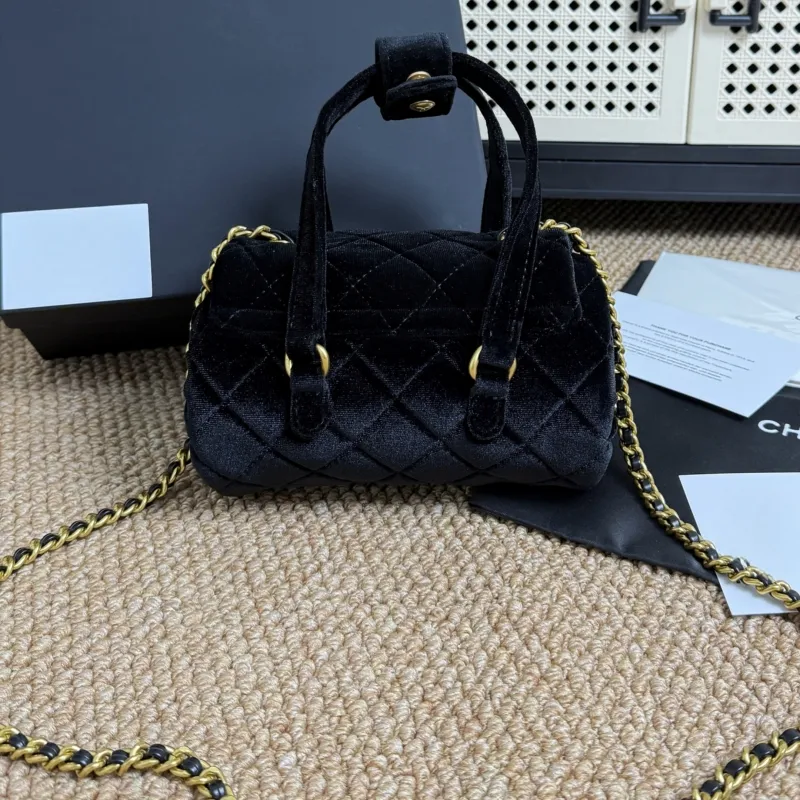 Evening Bags Velvet Bowling Bag For Women Makeup... From Woman056, $47. ...