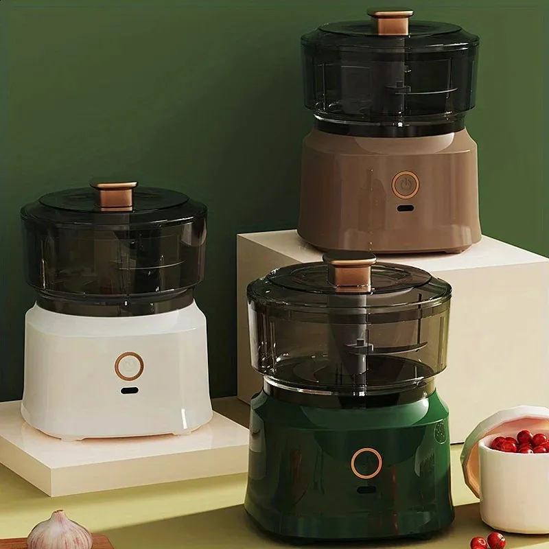 Wireless Electric Ginger Garlic Mixer Mini Meat Grinder And Food ...
