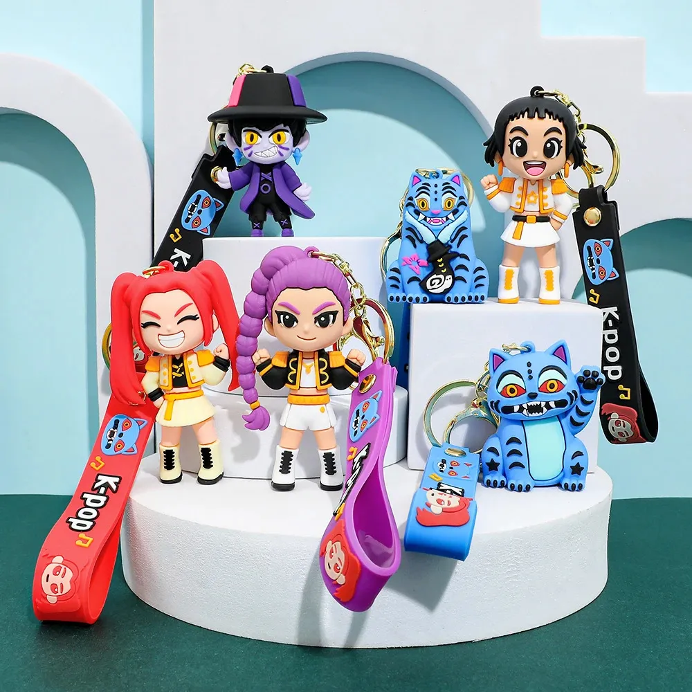 Demon Hunters Tiger Mangalsutra Keychain Cute Harajuku Style PVC Figure ...