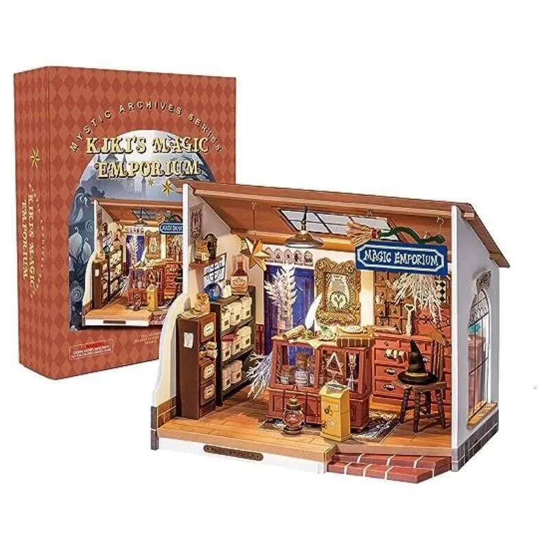 Robotime Rolife DIY Miniature Library Diorama Kit Kiki's Emporium ...