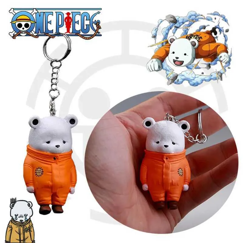 ONE PIECE Bepo Anime Miffy Keychain Action Figure Backpack Pendant For ...