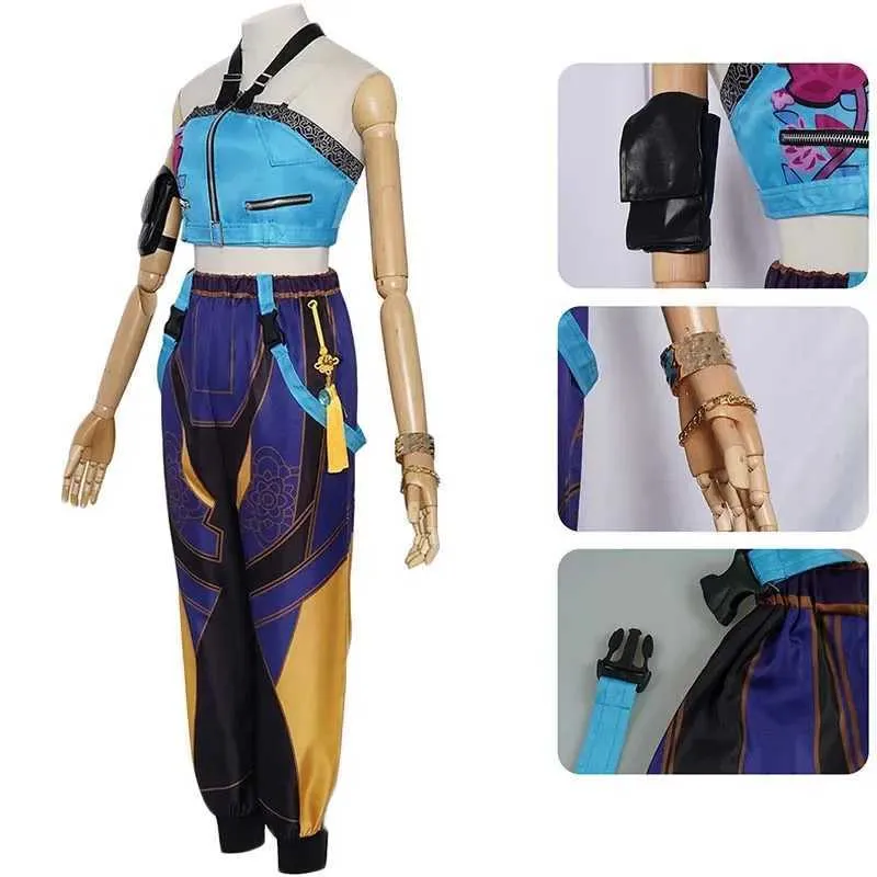 Zoey K-pop Demon Hunter Cosplay Costume Colorful Knit Uniform Dress for ...