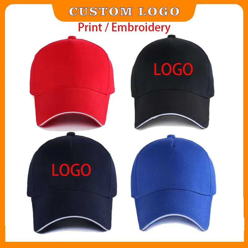 Cotton Embroidered Solid Color Baseball Cap with Adjustable Strap for ...