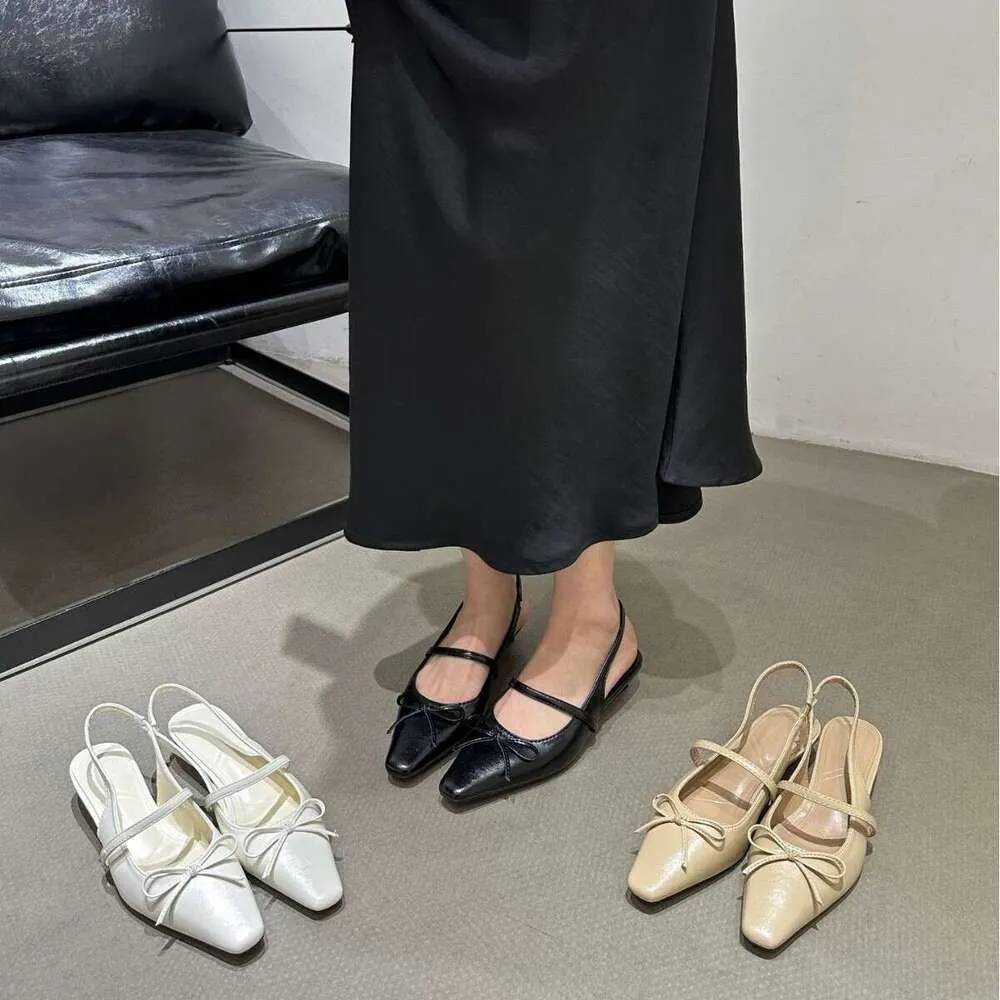 2025 Spring/Summer Bowknot Peep Toe Sandals for Women with Square Toe ...