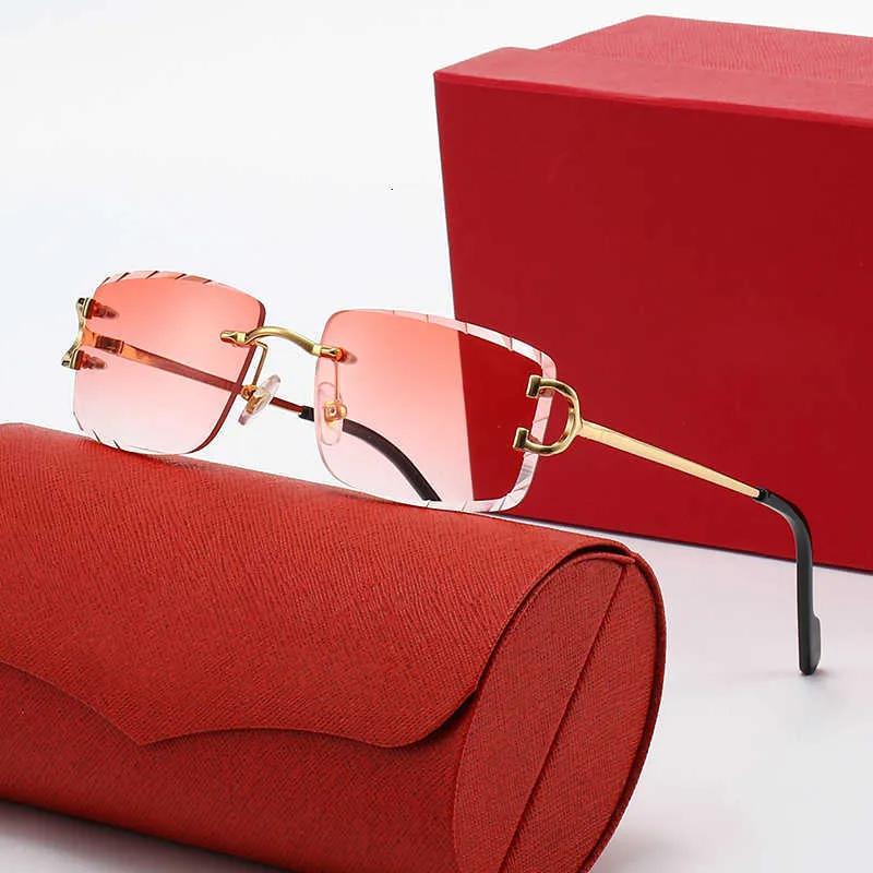 Personalized classic frameless sunglasses with PC lenses and UV400 ...