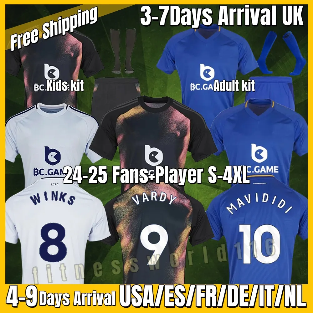 2024 2025 Leicester Home Away Third VARDY LEICESTER Soccer Jerseys 26 ...