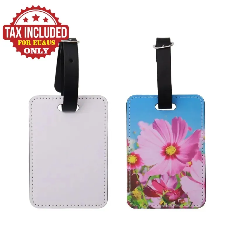 Sublimation Luggage Tags With Leather Strap Double Sided Printable ...
