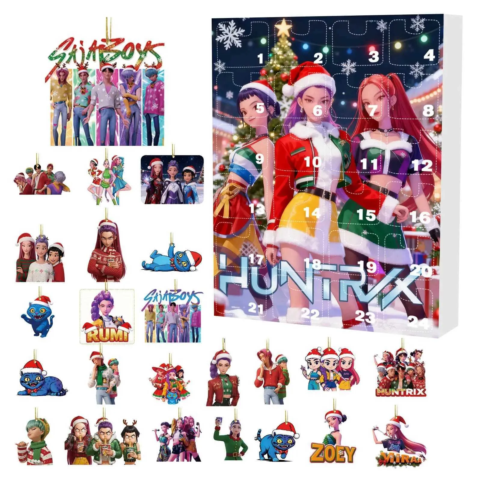Kpop Demon Hunter Advent Calendar Doll 24 Days Countdown Surprise Blind ...