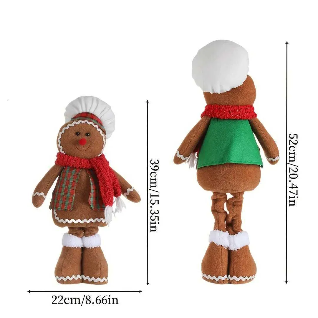 Stretchable Metal Gingerbread Man Figurine Christmas Tree Ornament with ...