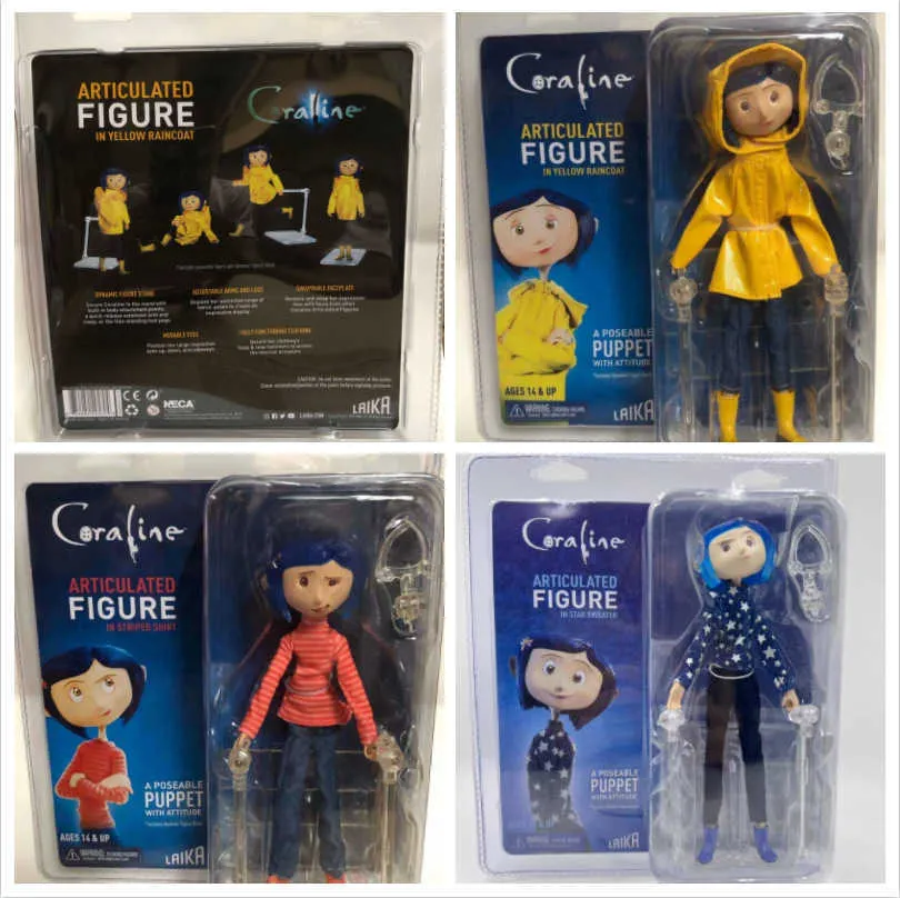 Caroline 7-Inch Movable Anime Figurines - Poseable Little Girl Model in ...