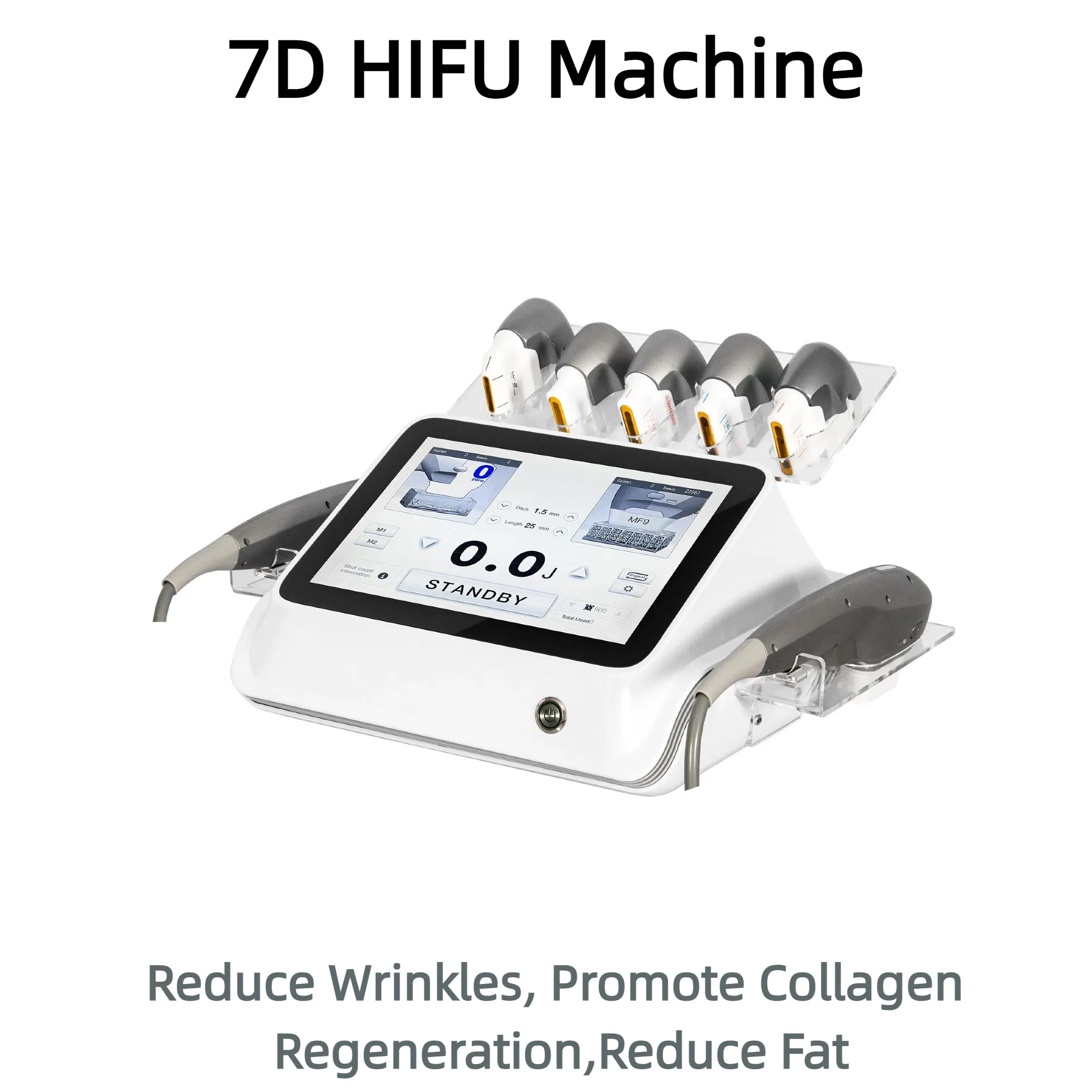 7D HIFU Machine Skin Firming and Lifting Instrument with 7 Probes for ...