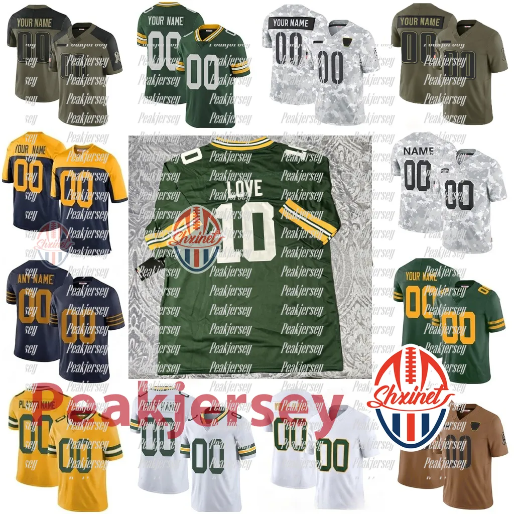 Custom Micah Parsons Love Watson 2025 Olive Football Jerseys Jayden ...