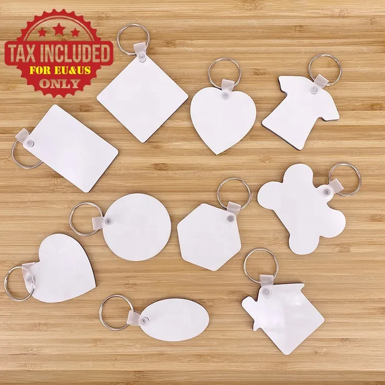 Sublimation MDF Keychain Blanks Double Sided Star And House Shapes ...