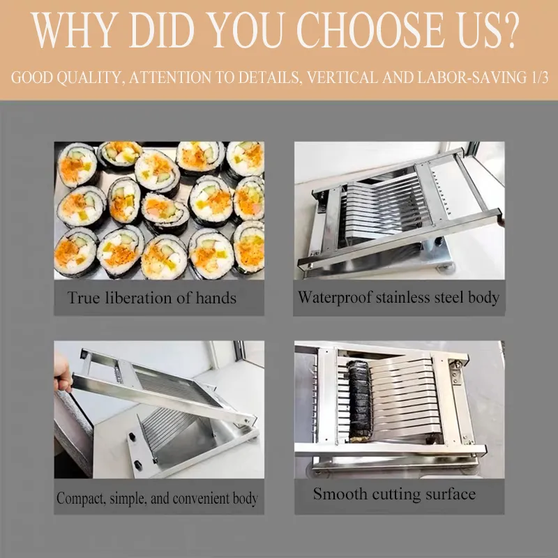 Manual Sushi Roll Cutting Machine Stainless Steel Sushi Cutter 14.6 × ...