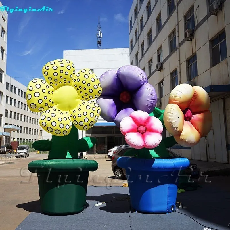 Inflatable Sunflower 3.5m 11.5ft Tall Artificial Potted Plant Outdoor ...