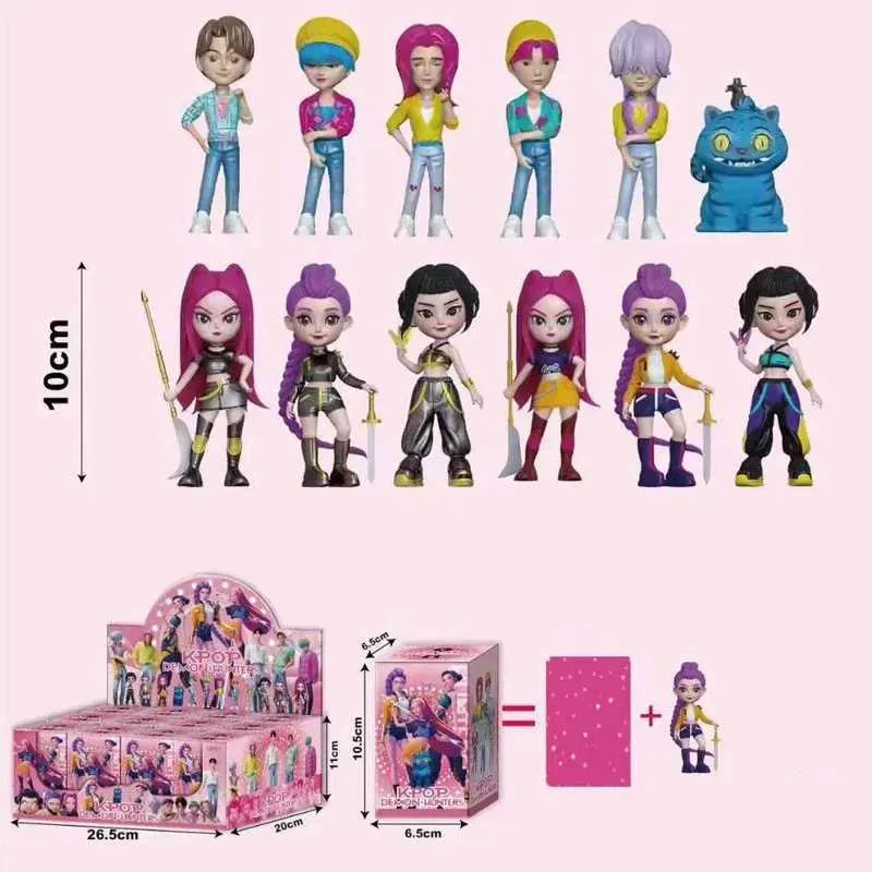 HUNTRIX Anime Blind Box Action Figures KPop Demon Hunters Model Dolls ...