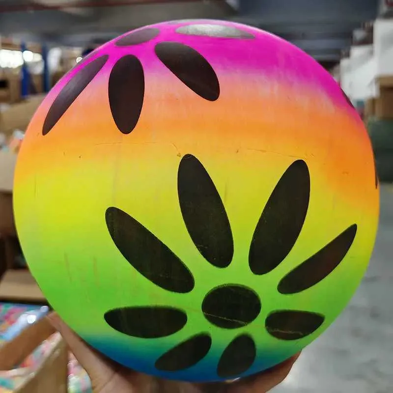 22cm Children Inflatable Ball Toy Dazzle Colour Parent-child Outdoor ...