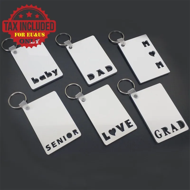 Wholesale Sublimation Blank Keychains For Heat Transfer Double Sides ...