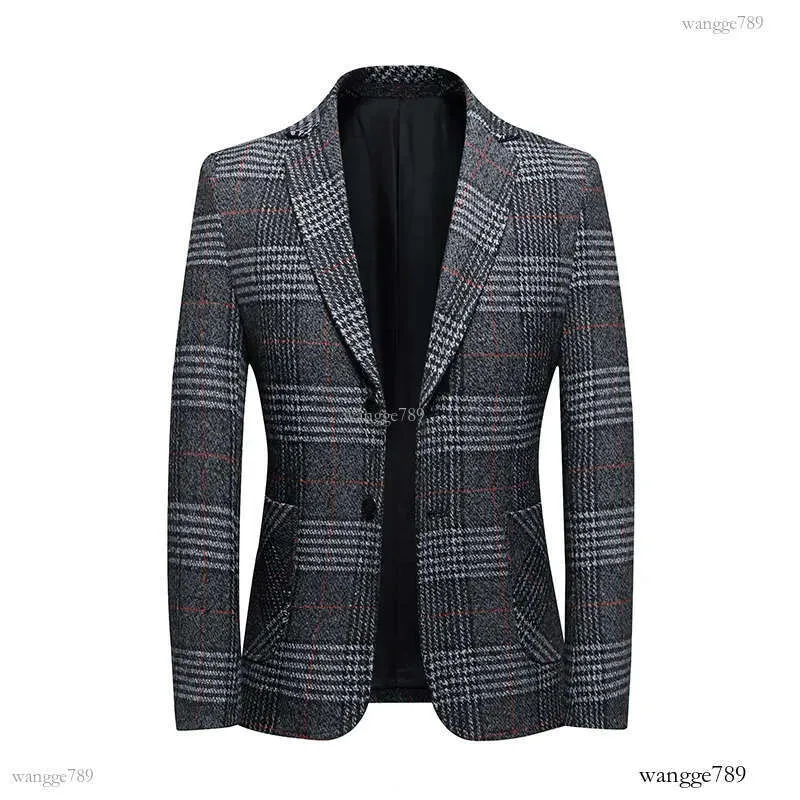 Luxury Mens Plaid Blazer High Quality Plus Size 7XL Casual Business ...