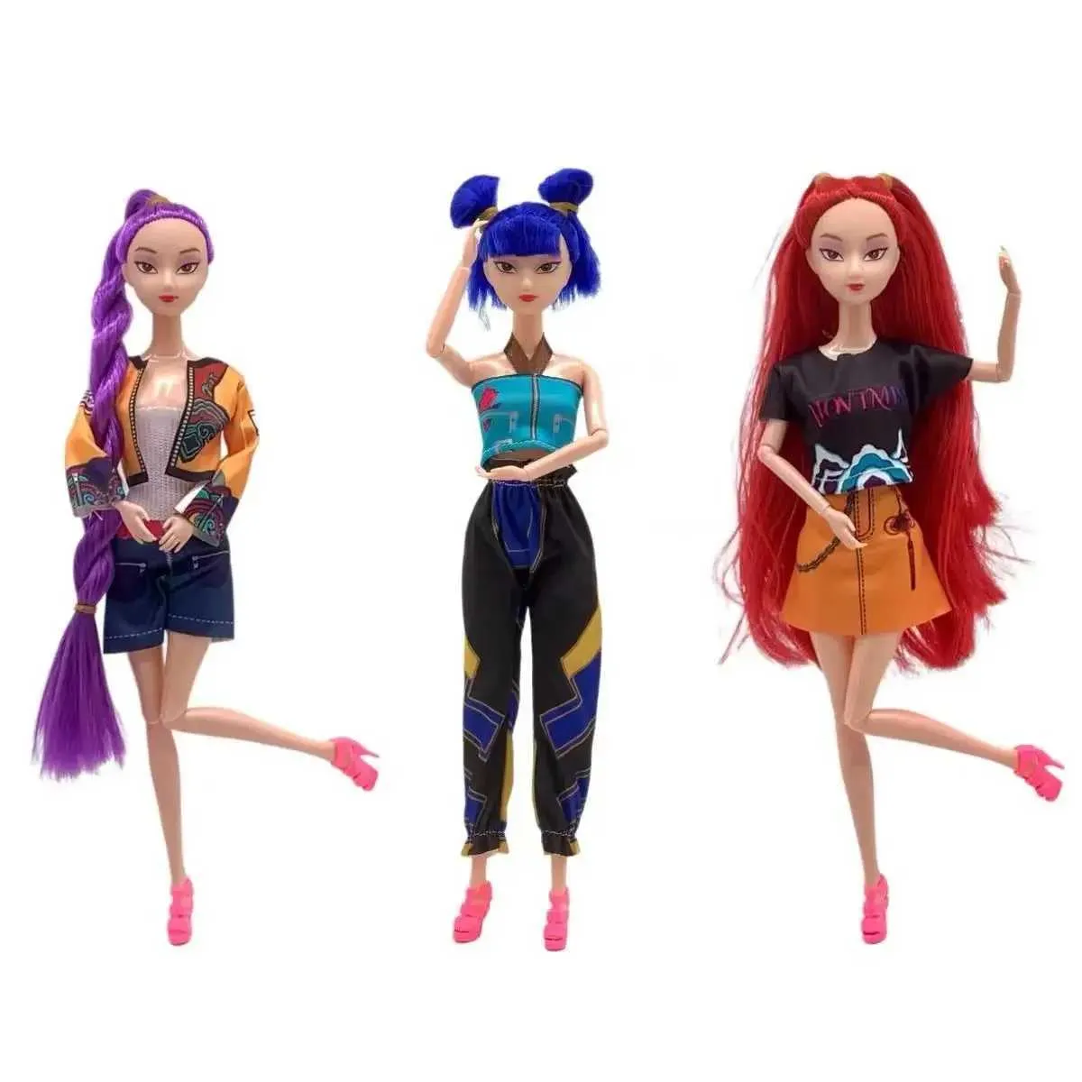 Anime KPop Demon Hunters Vinyl Dolls Rumi, Mira, Zoi Character ...