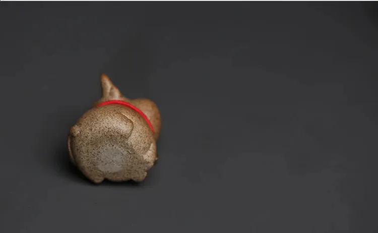 Handmade Pottery Cute Bull Tea Pet Spirit Figurines Tea Ceremony ...