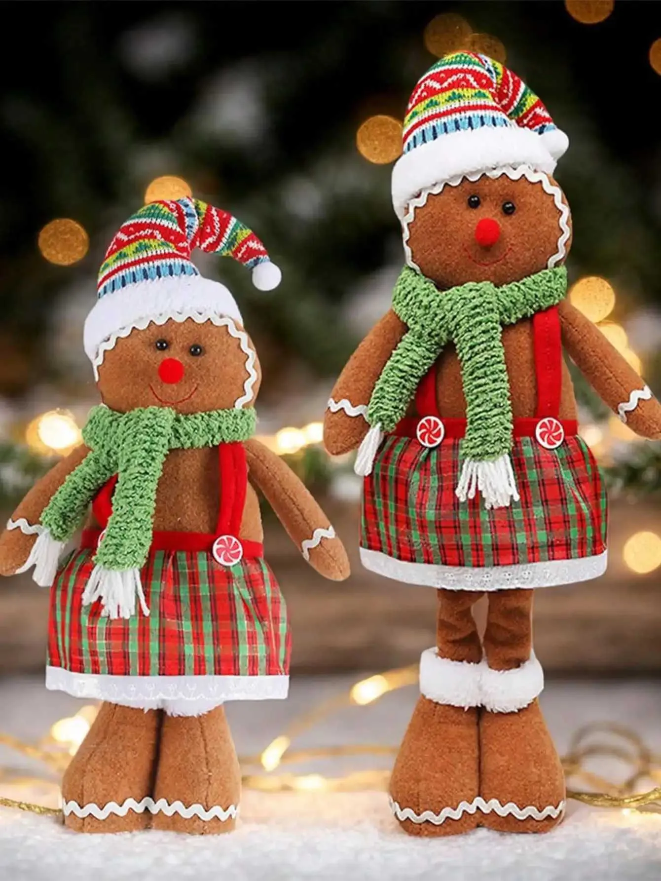 Stretchable Metal Gingerbread Man Figurine Christmas Tree Ornament with ...