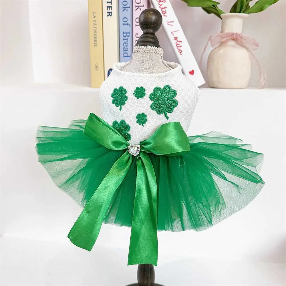 Striped Lace Princess Dog Skirt Dress Autumn Winter Pet Clothes for ...