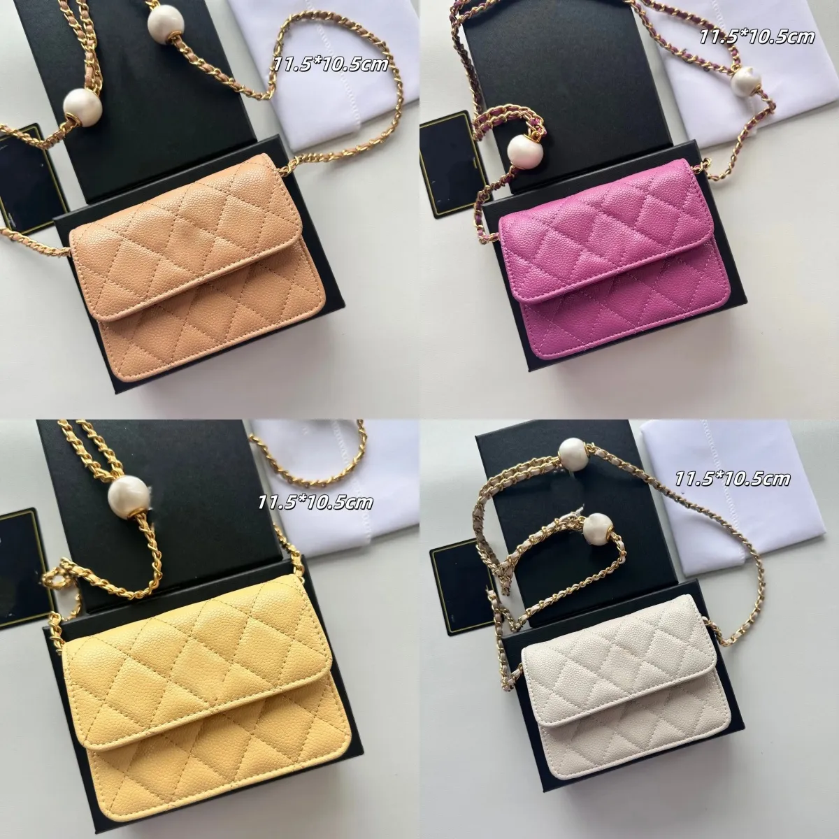 Womens designer shoulder bag mini flap genuine leather crossbody ...