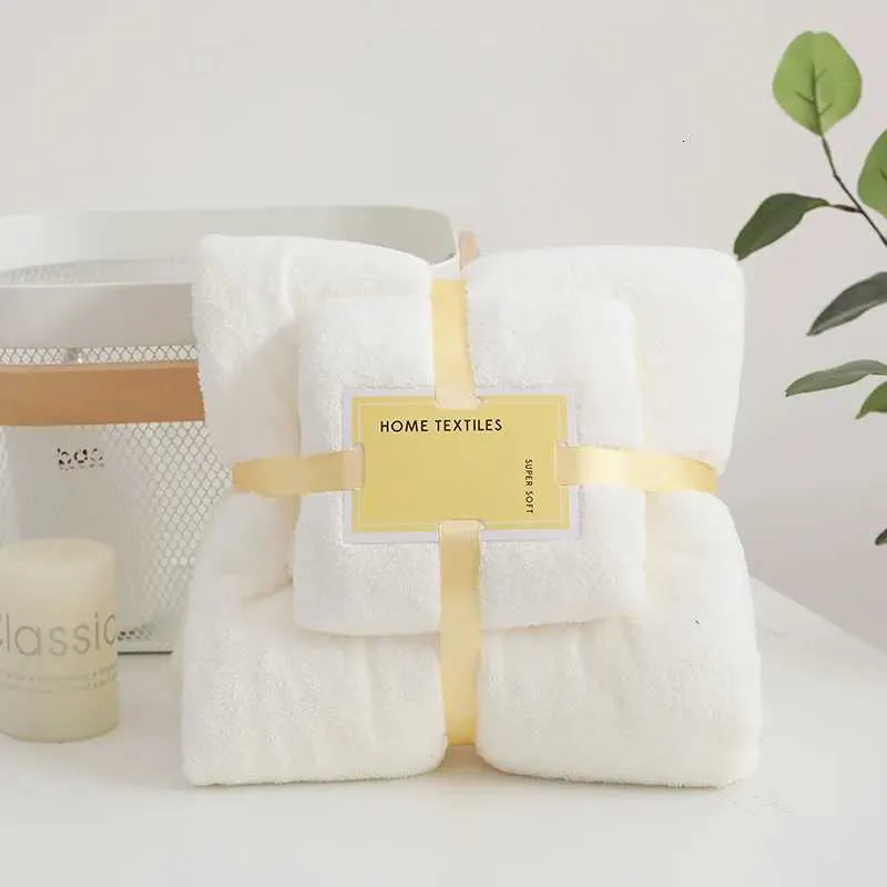 Coral Fleece Towel Set XXL Size Soft PVA Hand Towels for Home Bathroom ...