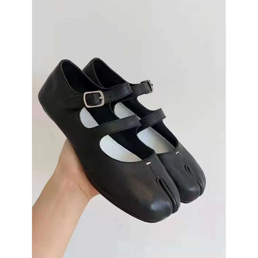 Tabi Mary Jane Ballet Flats for Women with Buckle Strap, PU Upper, Fur ...